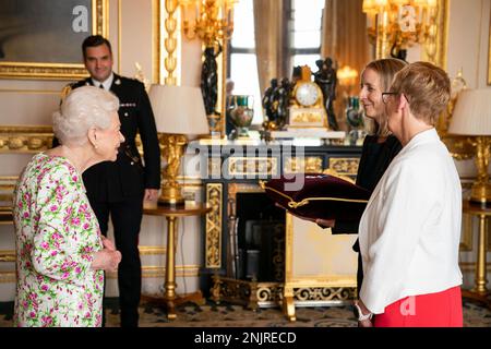 Judith Paget CBE, Chief Executive of NHS Wales, speaking at a ...