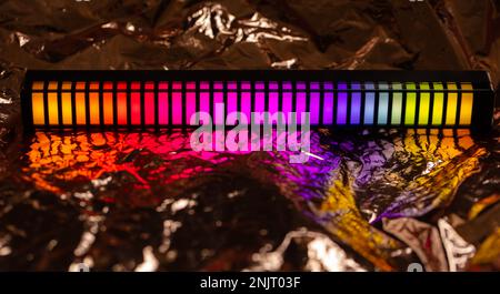 RGB music sound control lights on glitter background for design purpose ...