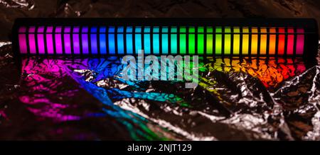 RGB music sound control lights on glitter background for design purpose ...