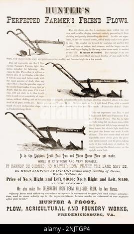 Victorian Advertising Illustration poster for farming equipment Circa ...
