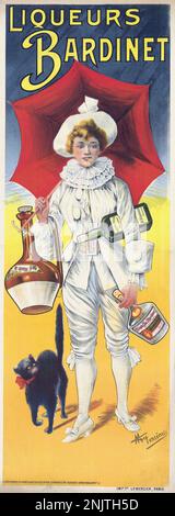 Victorian Advertising Illustration poster for Whisky circa 1899 Stock ...