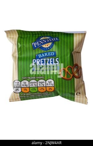 Penn State sour cream and chive baked pretzels in London Stock Photo ...