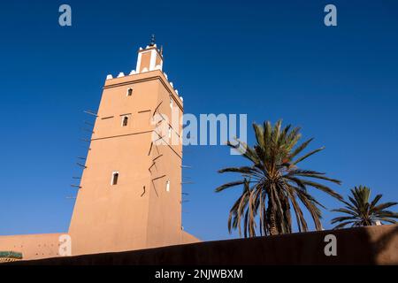 Afrika, Marokko, Tiznit, Minarett der Grossen Moschee (Alkabir Moschee ...