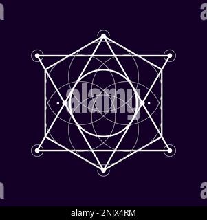 Mystical tribal geometric shape of connected lines, mystic elements ...