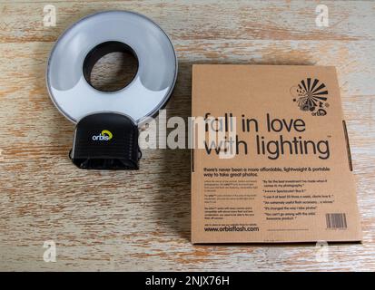 The Orbis is a light modifier that fits over a flash gun to simulate a ...