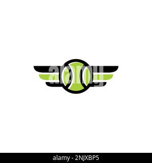 Wing Ball Logo Design. Tennis Ball Wing Logo. Wing Vector Stock Vector ...