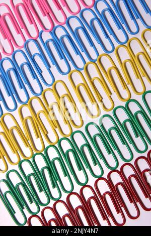 colourful paper clips, cutout Stock Photo - Alamy