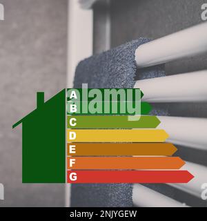 Energy buildings efficiency class, sustainable development. Ecological ...