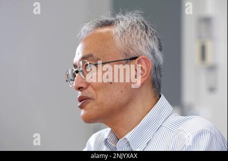 Japanese physicist Yasunobu Nakamura poses for photo during an ...