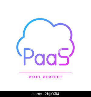 Cloud computing pixel perfect gradient linear ui icon Stock Vector ...