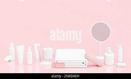 Personal hygiene products set. 3D render Stock Photo - Alamy