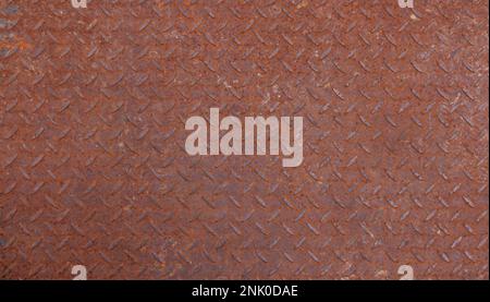 Rusty Metal Plate with Diamond Bumps Stock Photo - Alamy