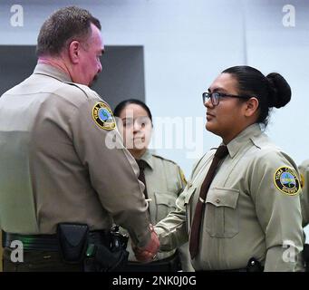 Yuma County Sheriff Leon Wilmot, right, thanks Arizona Gov. Doug Ducey ...