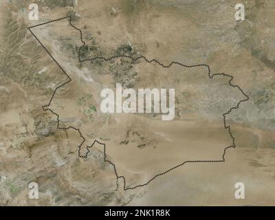 Al Jawf, region of Saudi Arabia. High resolution satellite map. Corner ...