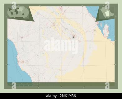Ar Riyad, region of Saudi Arabia. High resolution satellite map Stock ...