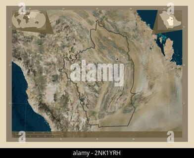 Ar Riyad, region of Saudi Arabia. High resolution satellite map Stock ...