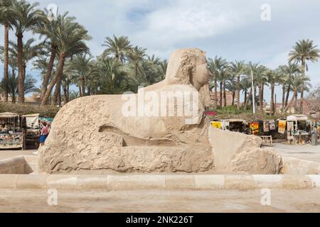 The Memphis sphinx, 1550-1069 BC circa, egyptian alabaster, Mit Rahina ...