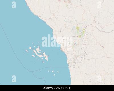 Jazan, region of Saudi Arabia. Open Street Map. Locations of major ...
