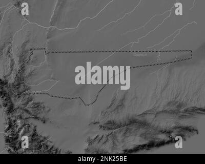 Najran, region of Saudi Arabia. Bilevel elevation map with lakes and ...