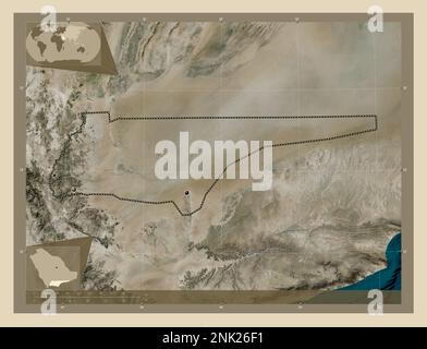 Najran, region of Saudi Arabia. High resolution satellite map Stock ...