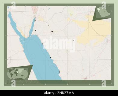 Tabuk, region of Saudi Arabia. Open Street Map Stock Photo - Alamy