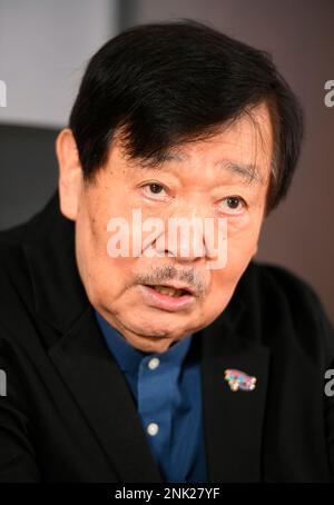 Japanese Egyptologist Sakuji Yoshimura speaks during an interview in ...