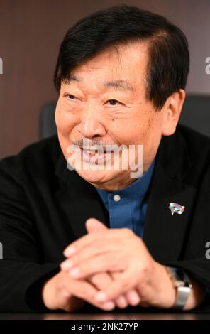 Japanese Egyptologist Sakuji Yoshimura speaks during an interview in ...