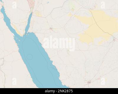 Tabuk, region of Saudi Arabia. Open Street Map. Locations of major ...