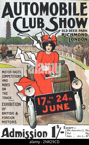 Victorian Advertising Illustration poster for Cars, Circa 1899 Stock ...