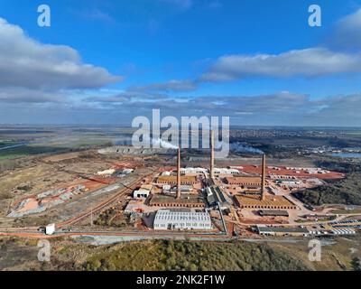 Whittlesey, UK. 21st Feb, 2023. Forterra's King's Dyke brickworks, on ...