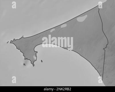 Dakar, region of Senegal. Elevation map colored in wiki style with lakes and rivers Stock Photo ...