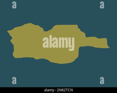 Diourbel, region of Senegal. Solid color shape. Locations and names of ...