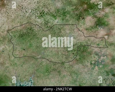 Diourbel, region of Senegal. High resolution satellite map. Corner ...
