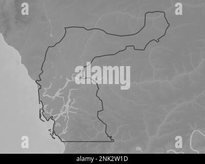 Fatick, region of Senegal. Elevation map colored in wiki style with ...