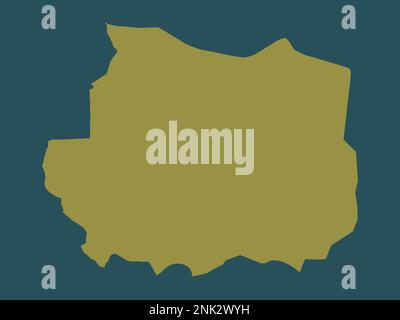 Kaffrine, region of Senegal. Solid color shape. Locations and names of ...