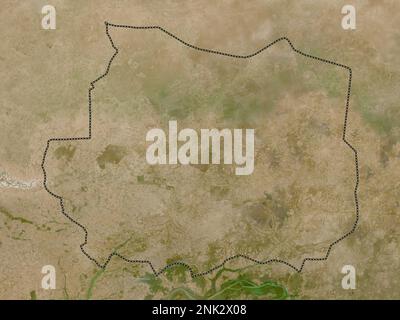 Kaffrine, region of Senegal. Low resolution satellite map. Locations ...