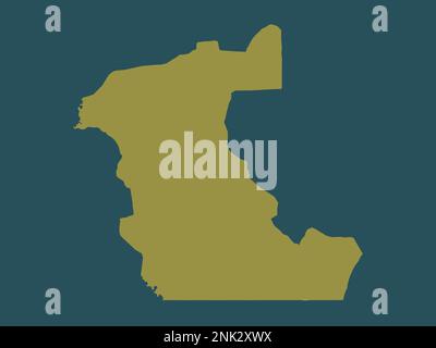 Kaolack, region of Senegal. Solid color shape. Locations of major ...