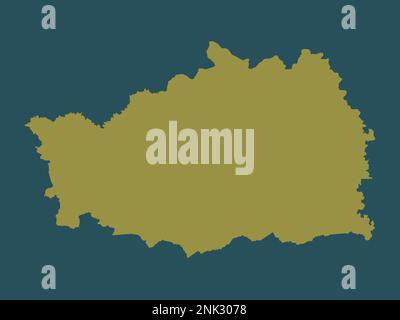 Shape of Kédougou, region of Senegal, with its capital isolated on ...