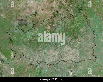 Kedougou, region of Senegal. High resolution satellite map. Corner ...