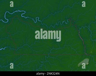 Kolda, region of Senegal. Elevation map colored in wiki style with ...