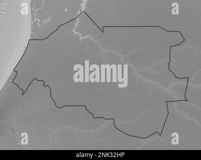 Louga, region of Senegal. Elevation map colored in wiki style with ...