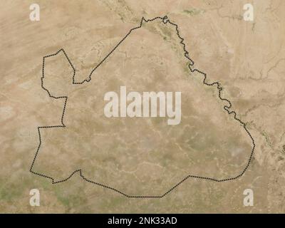 Matam, region of Senegal. Low resolution satellite map. Locations and ...