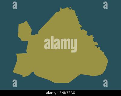 Shape of Matam, region of Senegal, with its capital isolated on solid ...