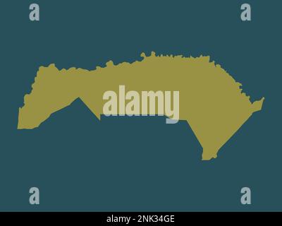 Shape of Saint-Louis, region of Senegal, with its capital isolated on a ...