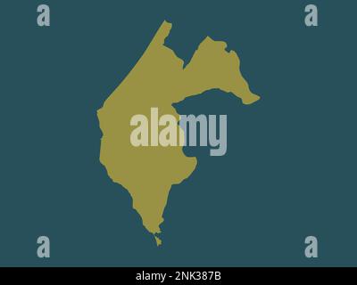 Shape of Thiès, region of Senegal, and its capital. Distance scale ...