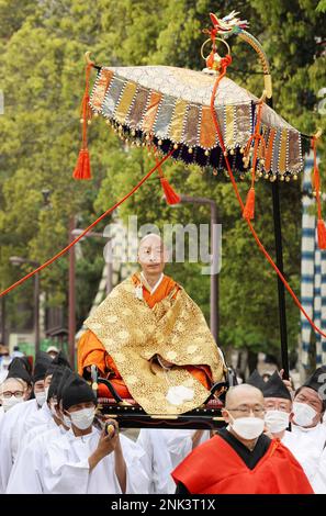 Koei Hashimura, newly-appointed chief monk, known as betto of Todaiji ...