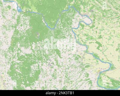 Borski, district of Serbia. Open Street Map. Locations and names of ...