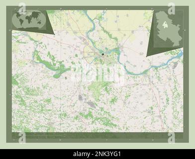 Grad Beograd, city of Serbia. Open Street Map Stock Photo - Alamy