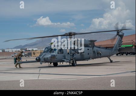 An HH-60W helicopter assigned to the 66th Rescue Squadron (RQS) is ...