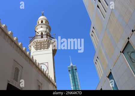 Bahrain, Manama, the Batelco building and mosque Stock Photo - Alamy
